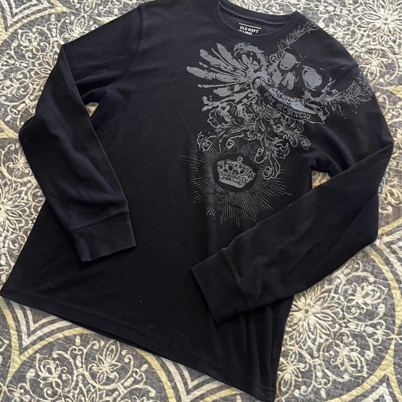 Super dope old navy affliction style thermal long... | Depop
