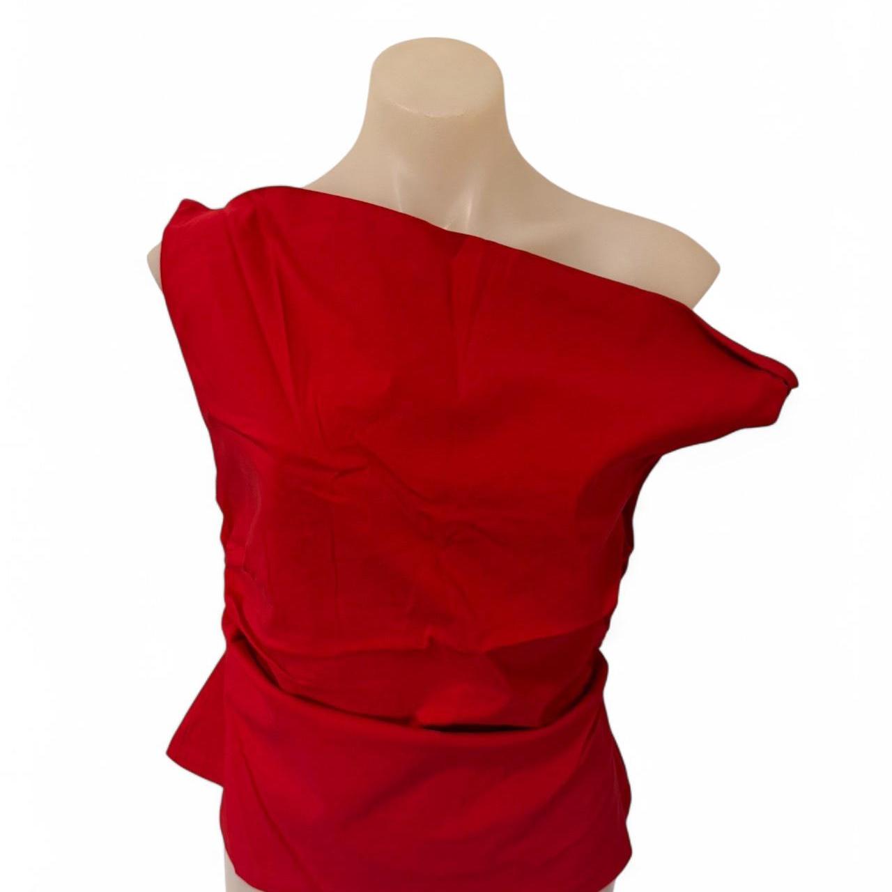 Red Glassons off the shoulder top | Depop