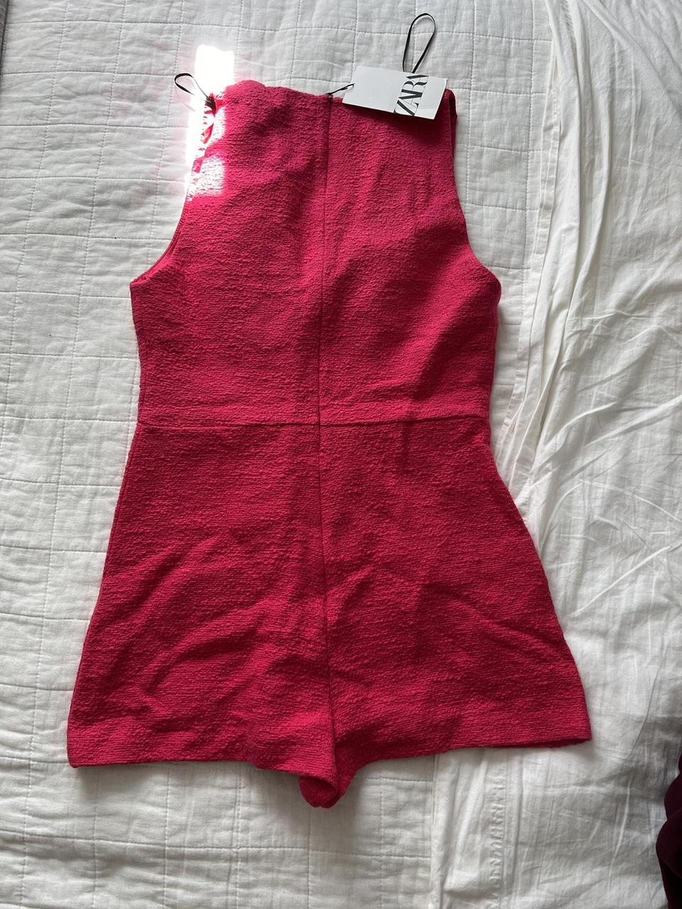 Hot pink Zara romper. New with tags, bought for a... - Depop
