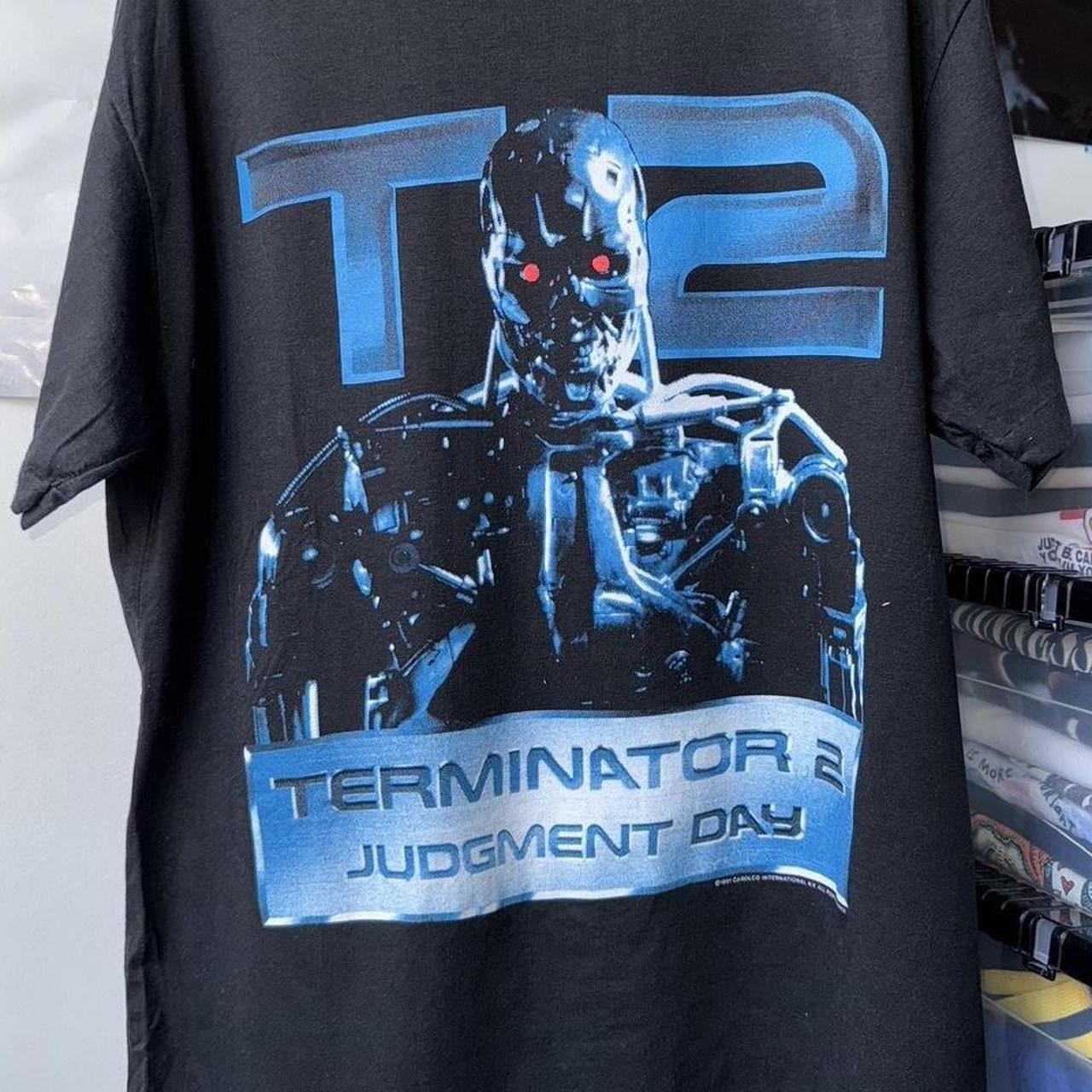 Terminator 2 Judgement Day Men’s large T-shirt 90s... | Depop