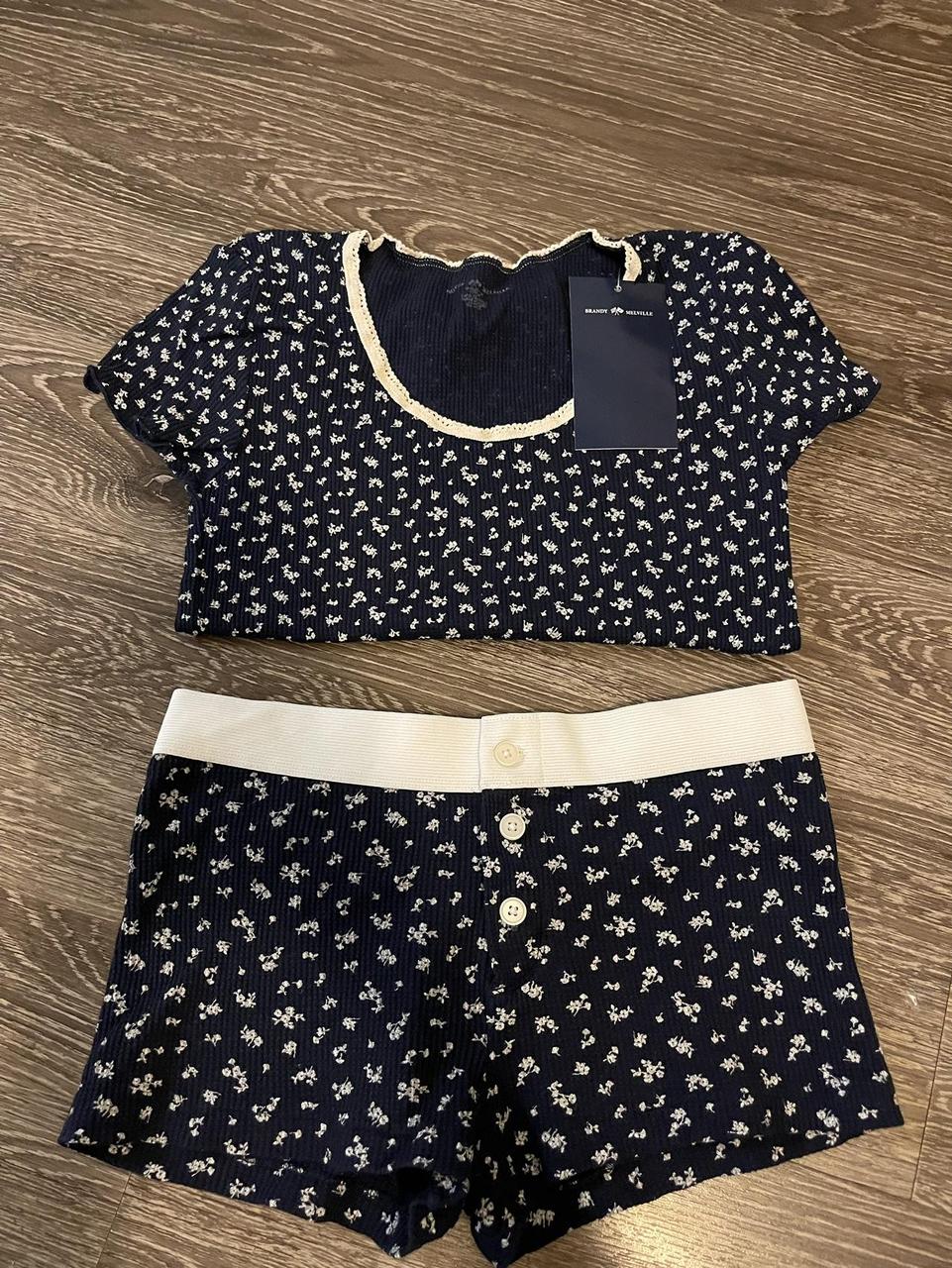 🍒 Brandy Melville matching thermal pj set 🍒 nwt - Depop