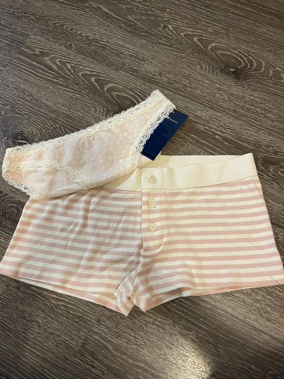 🎀 Brandy Melville pink boxers & pink undies set... - Depop