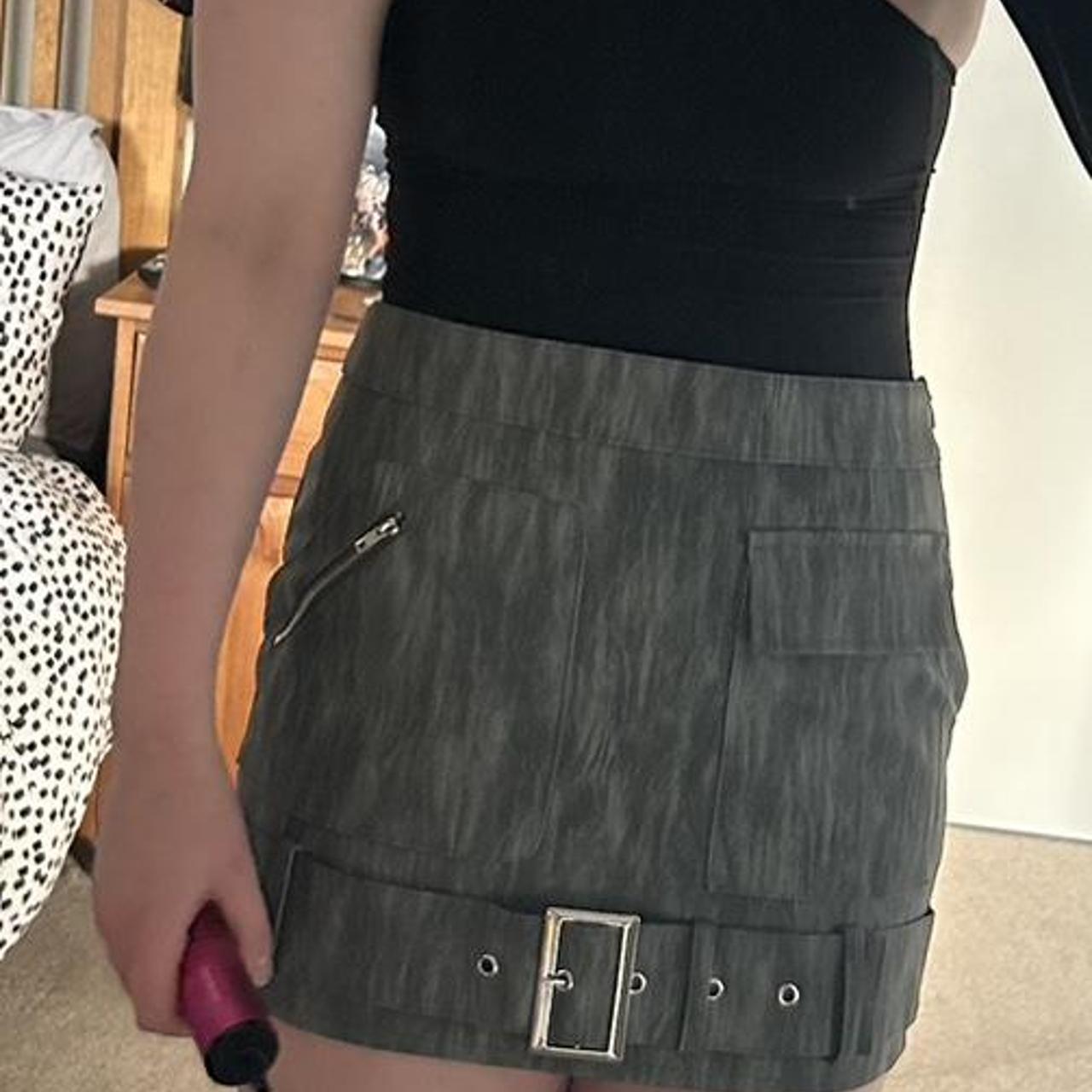 Ego grey skirt Size 8 Worn once for a few hours - Depop
