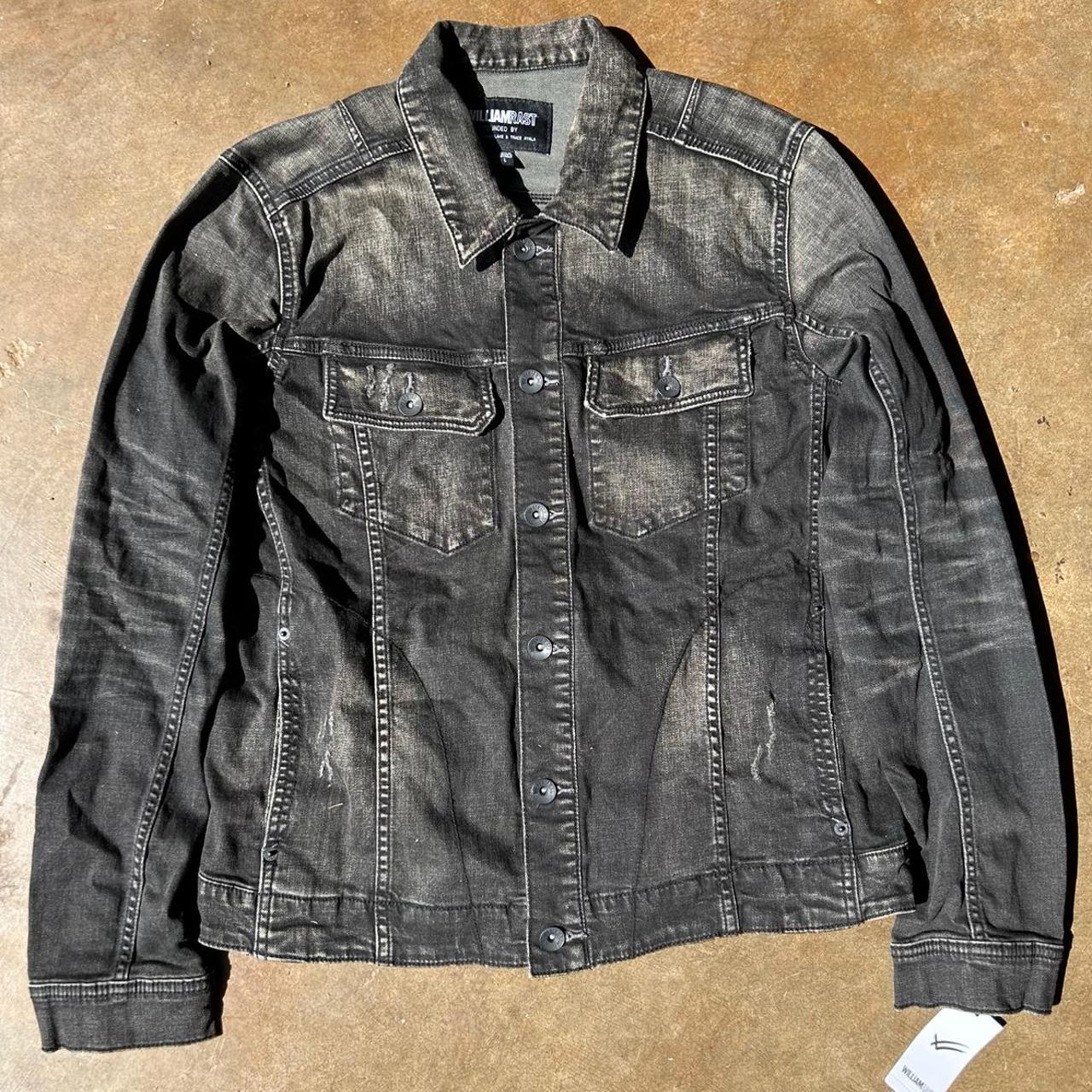 DS y2k William Rast denim jacket - size L, message... | Depop