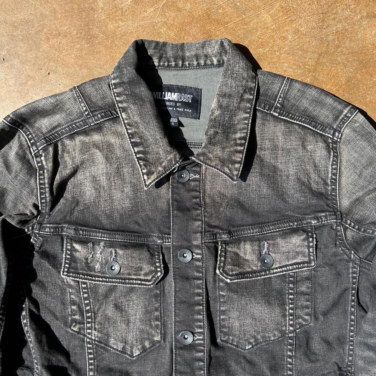 DS y2k William Rast denim jacket - size L, message... | Depop