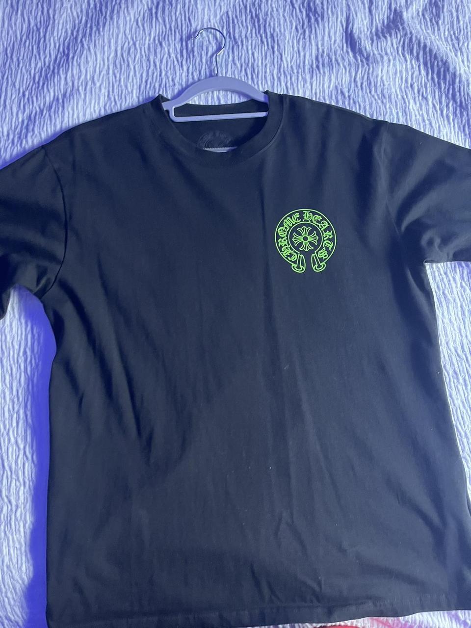 Chrome hearts green patch tee Size large Send offers - Depop