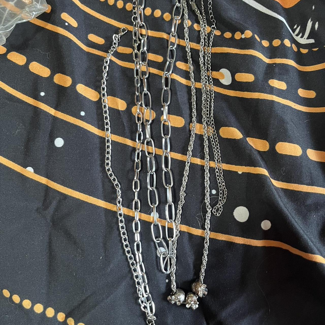 Layered chain set necklaces from hot topic. Super... - Depop