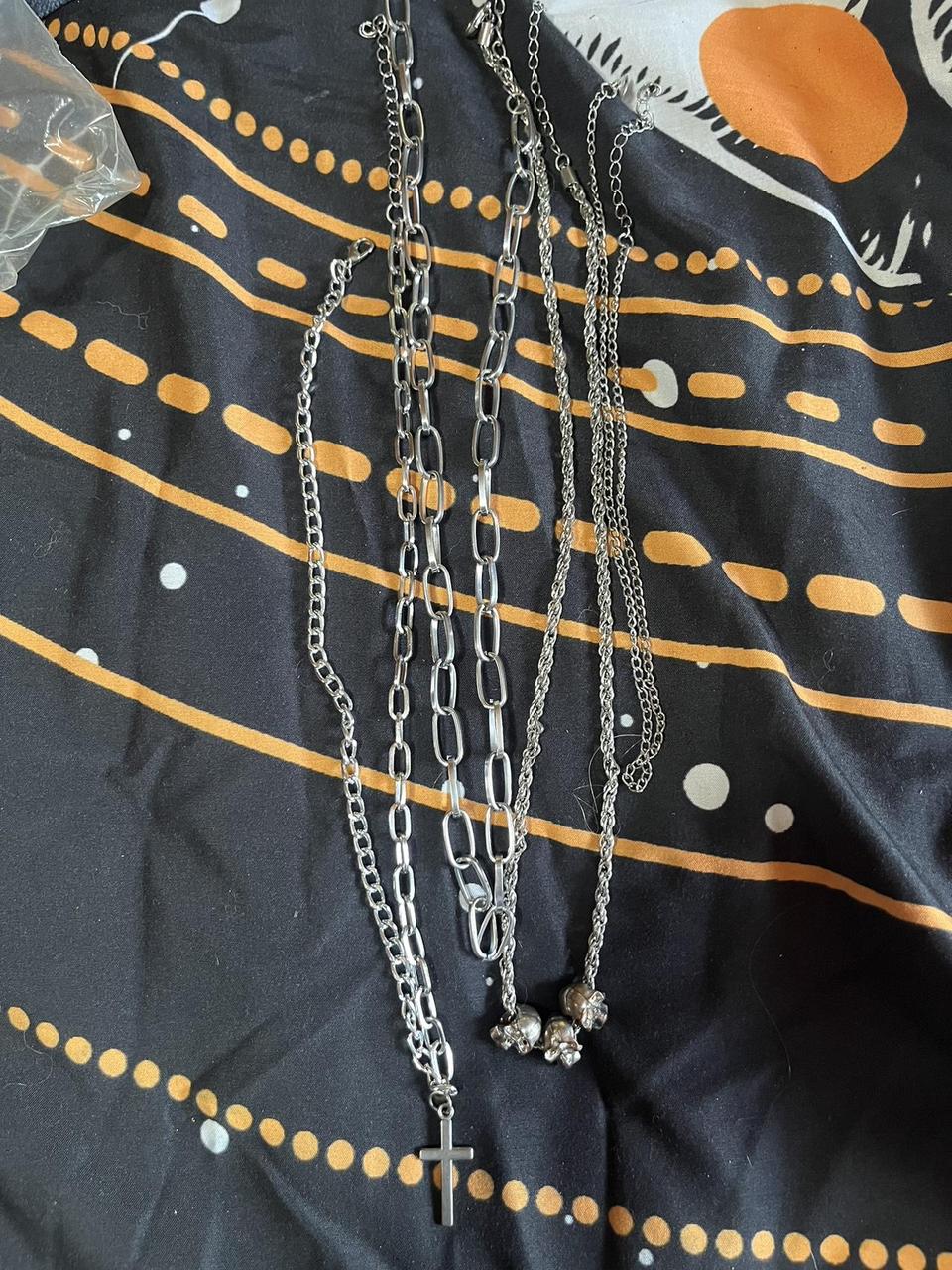 Layered chain set necklaces from hot topic. Super... - Depop