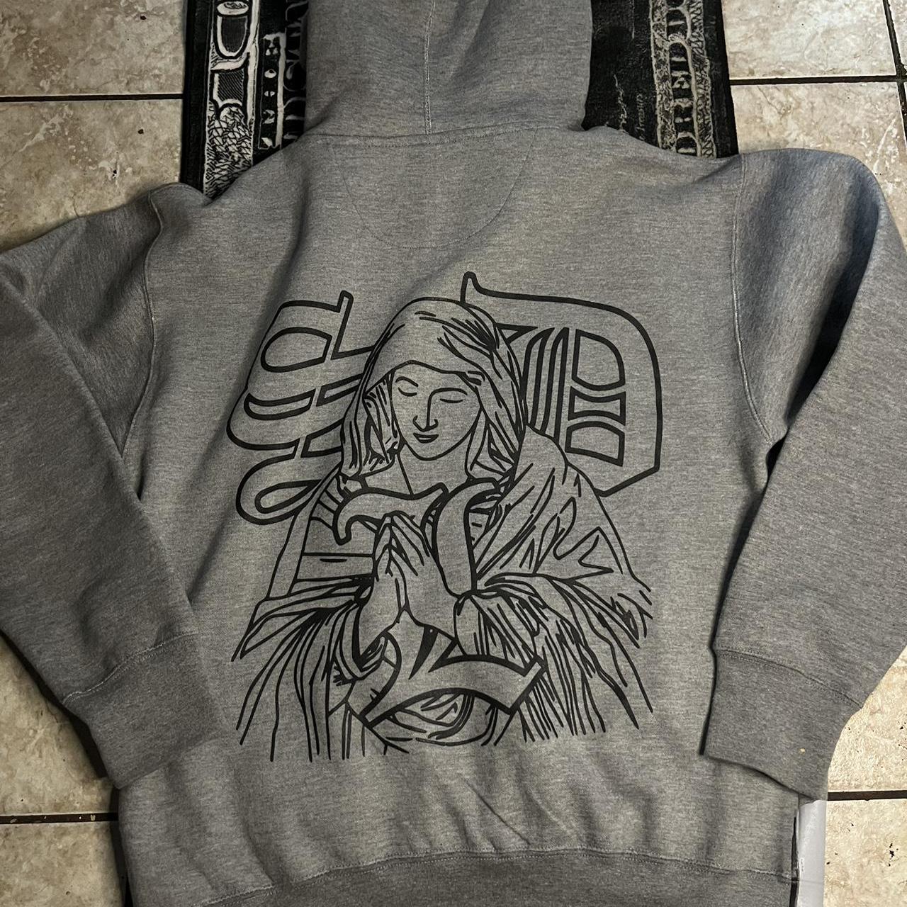 Sdl Virgin Mary-Chapo Gray Hoodie Brand New Size “L”... | Depop