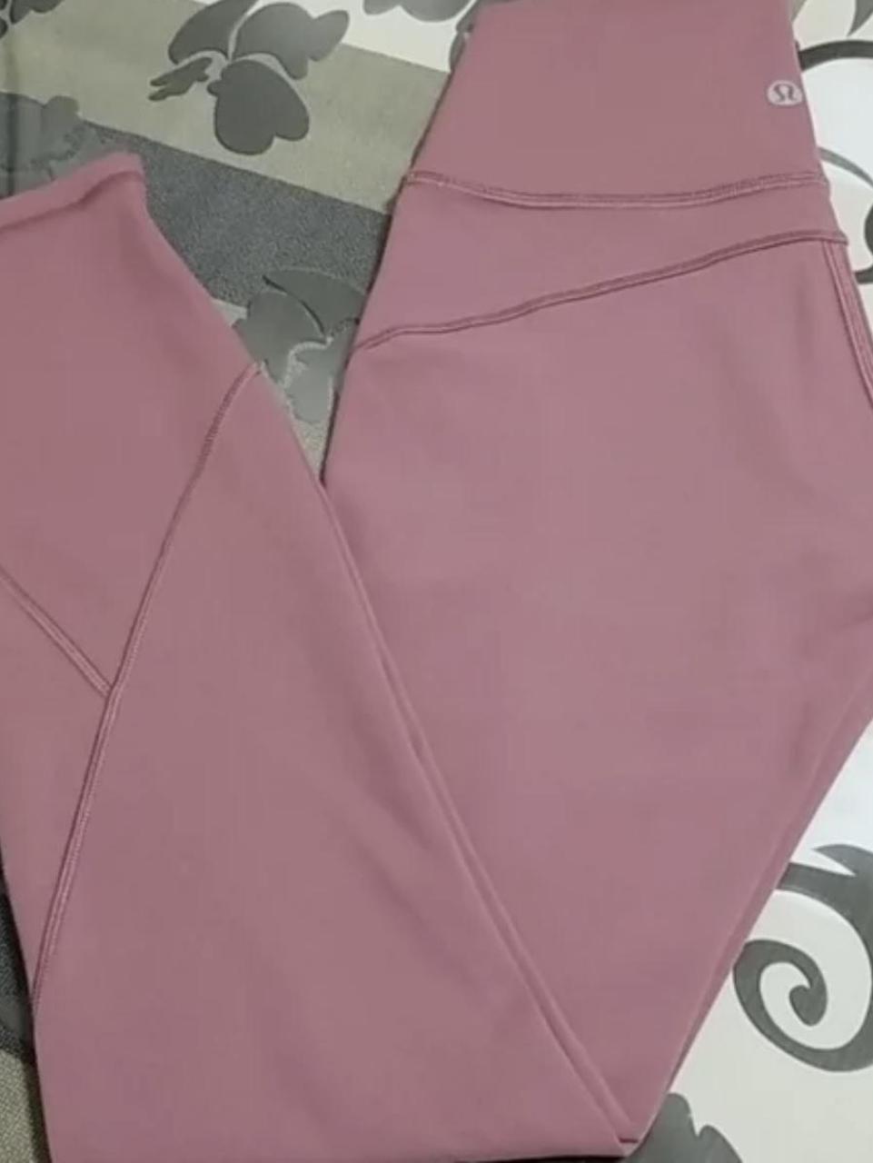 Lululemon In Movement Leggings 7/8 in dusty pink... - Depop