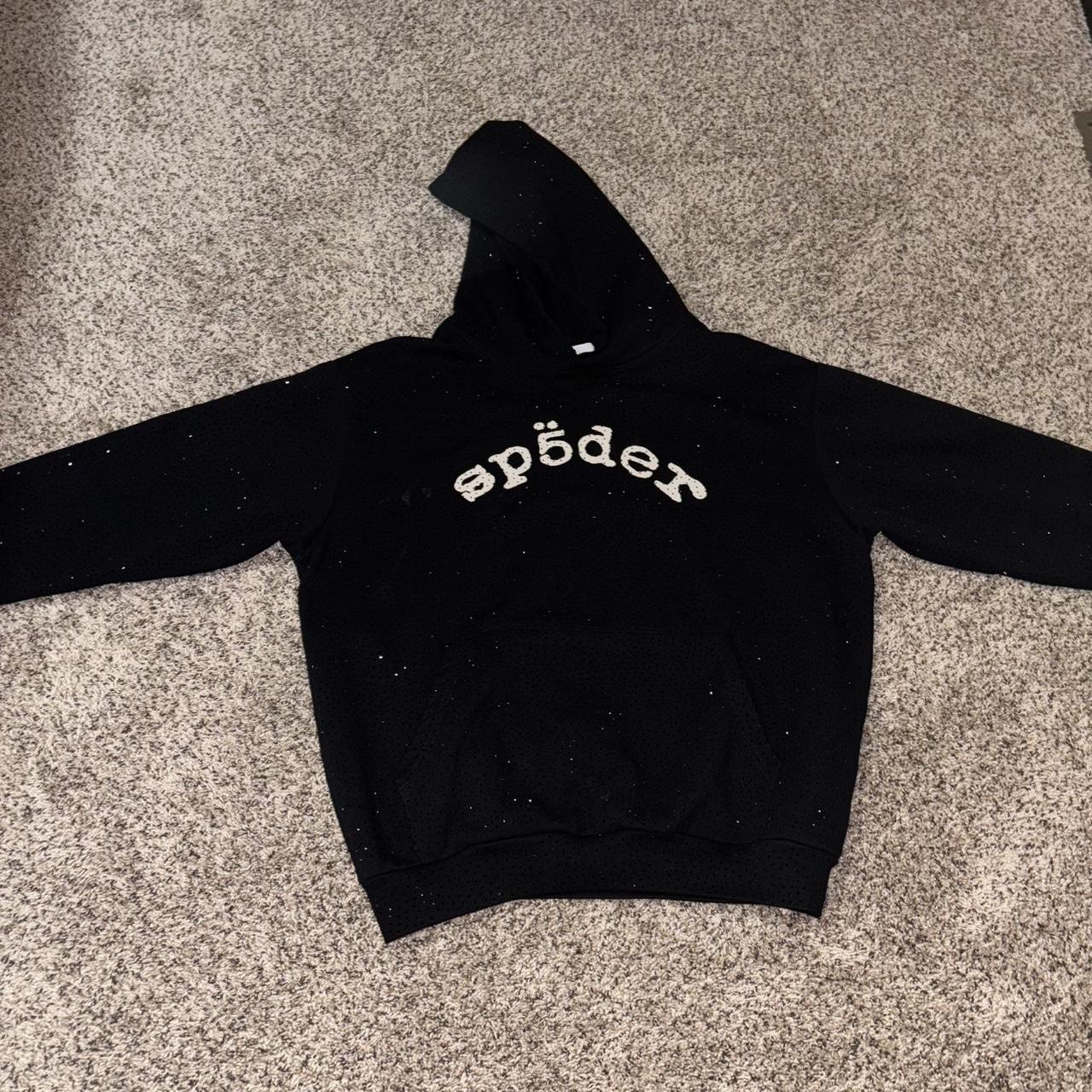 Black and white spider hoodie Sp5der black VVS... | Depop