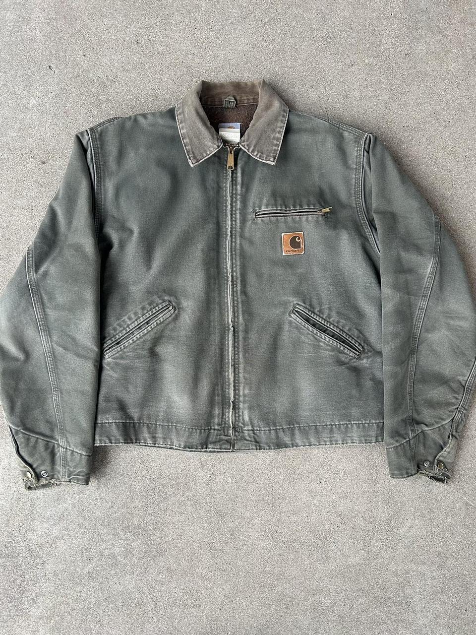 Vintage Carhartt J97 MOS Detroit Blanket Lined... - Depop