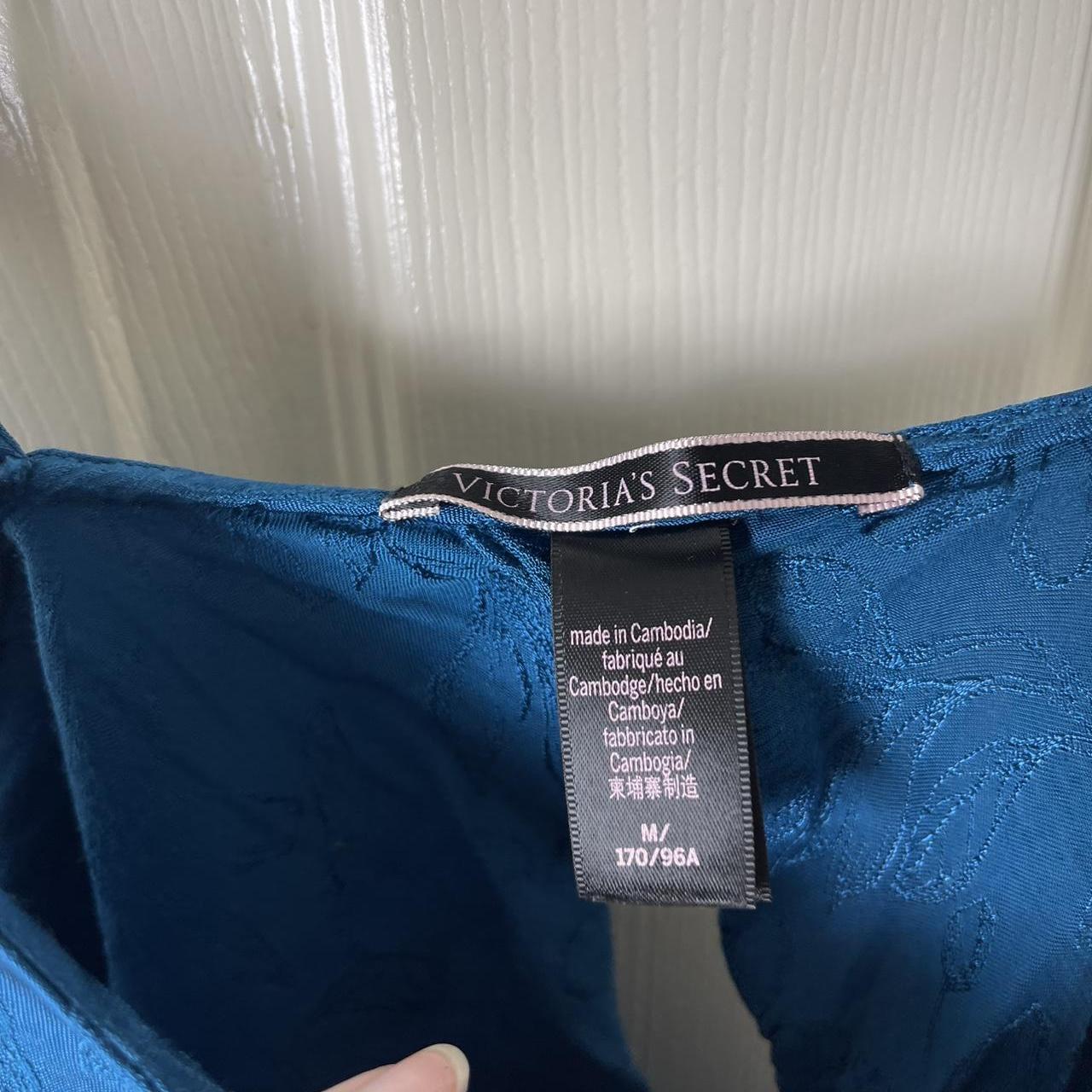black label Victoria’s secret blue flowy top with... | Depop