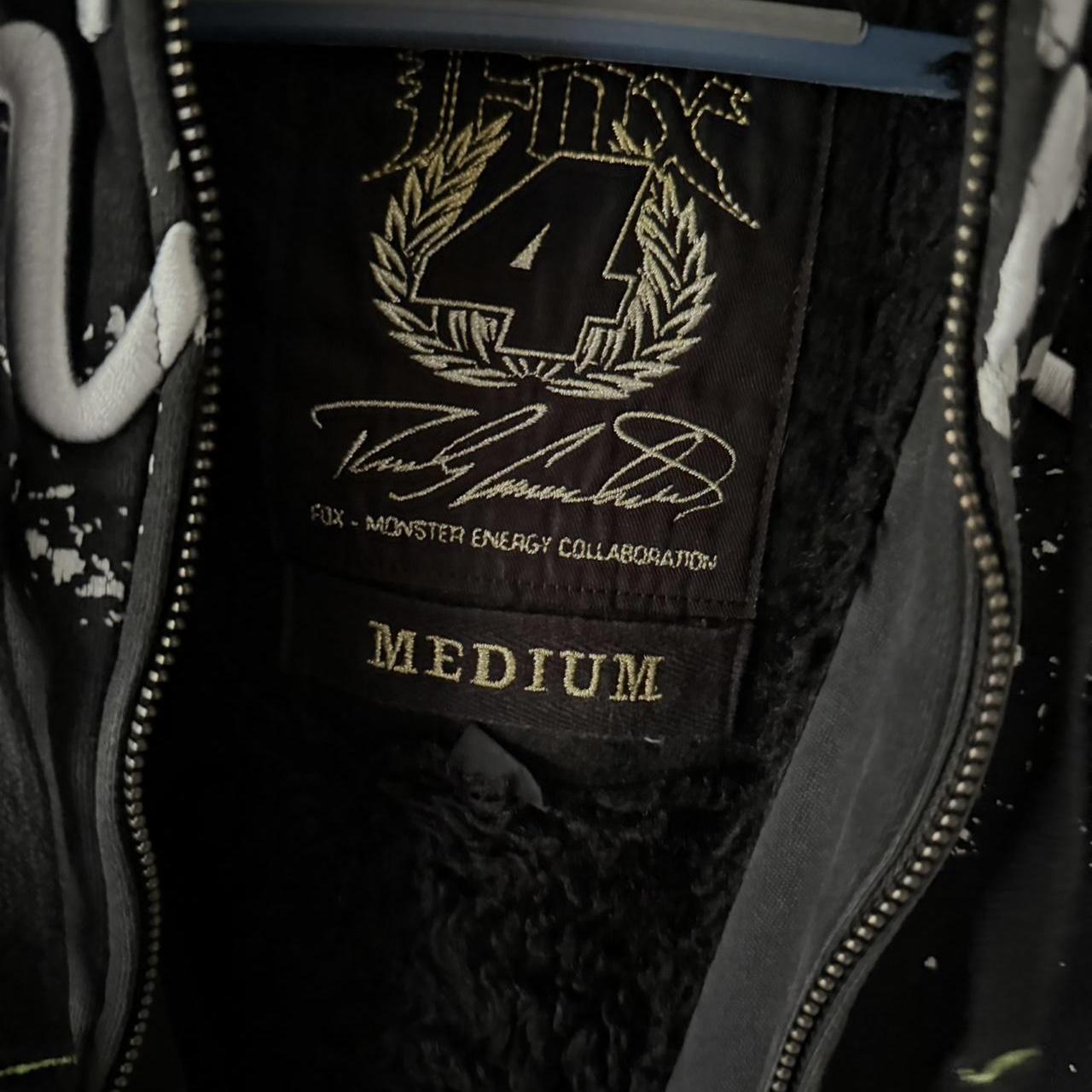 Black Monster Energy zip up hoodie with green... | Depop