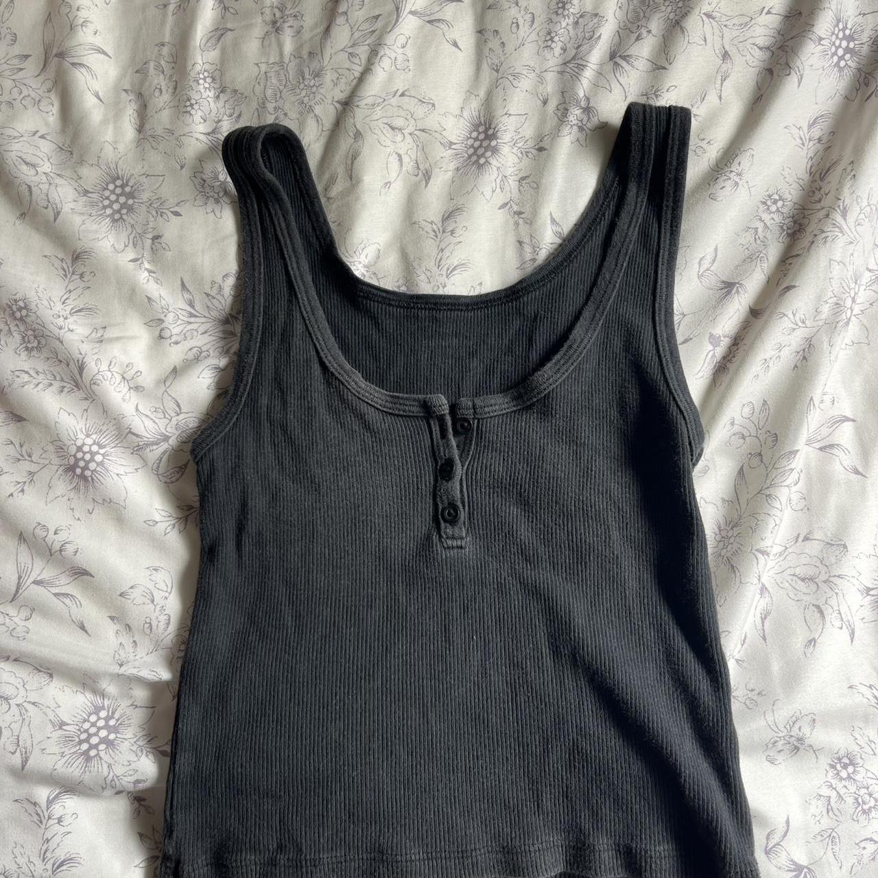 Black brandy tank with buttons #brandy #brandytank | Depop