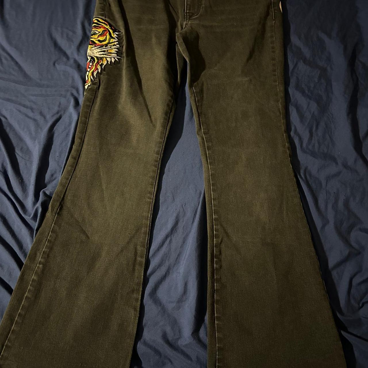 Flared Ed hardy pants size 32 | Depop