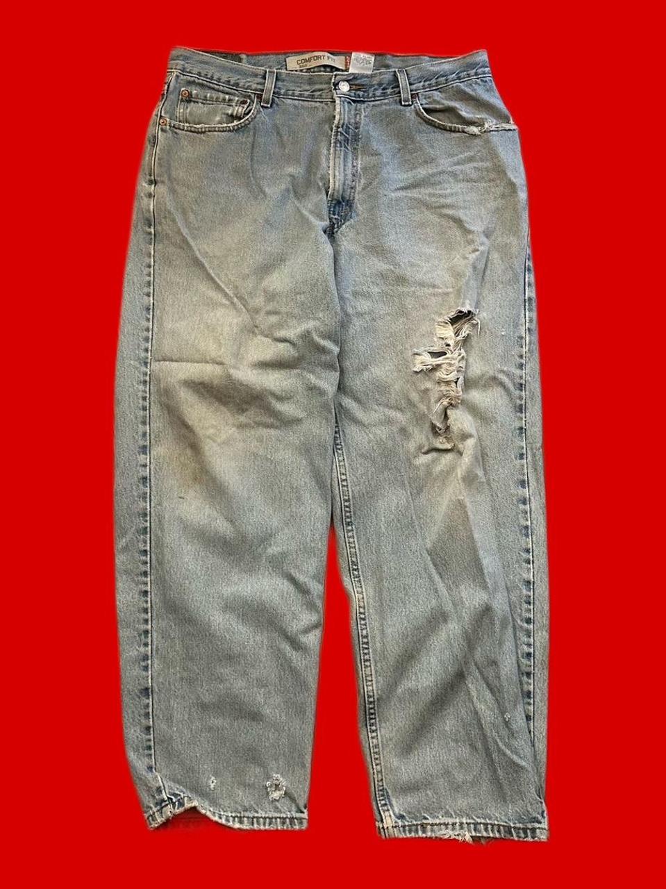 Levi’s Men’s Distressed Ripped Jeans Size 36x30... - Depop