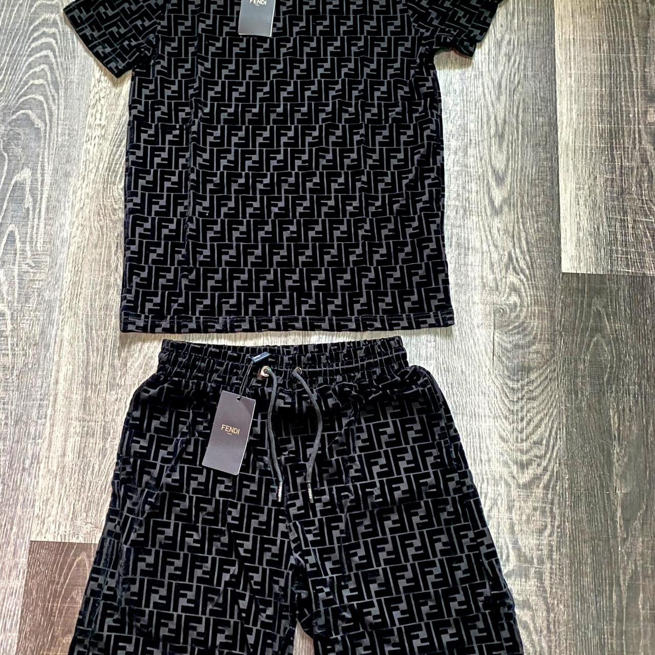 Fendi Tee and shorts set Size L but it would... | Depop