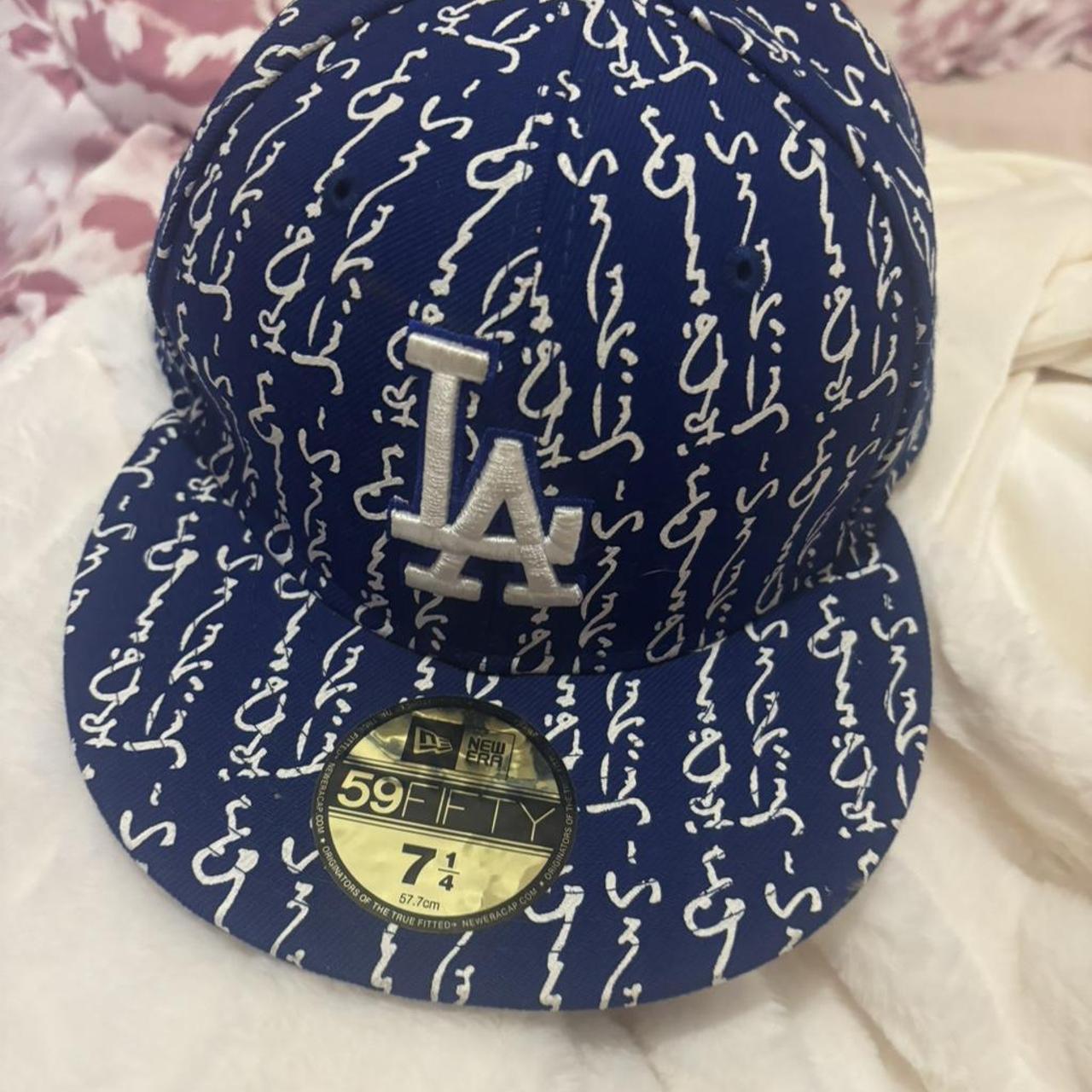 blue and white la dodgers hat - never worn i cant... | Depop