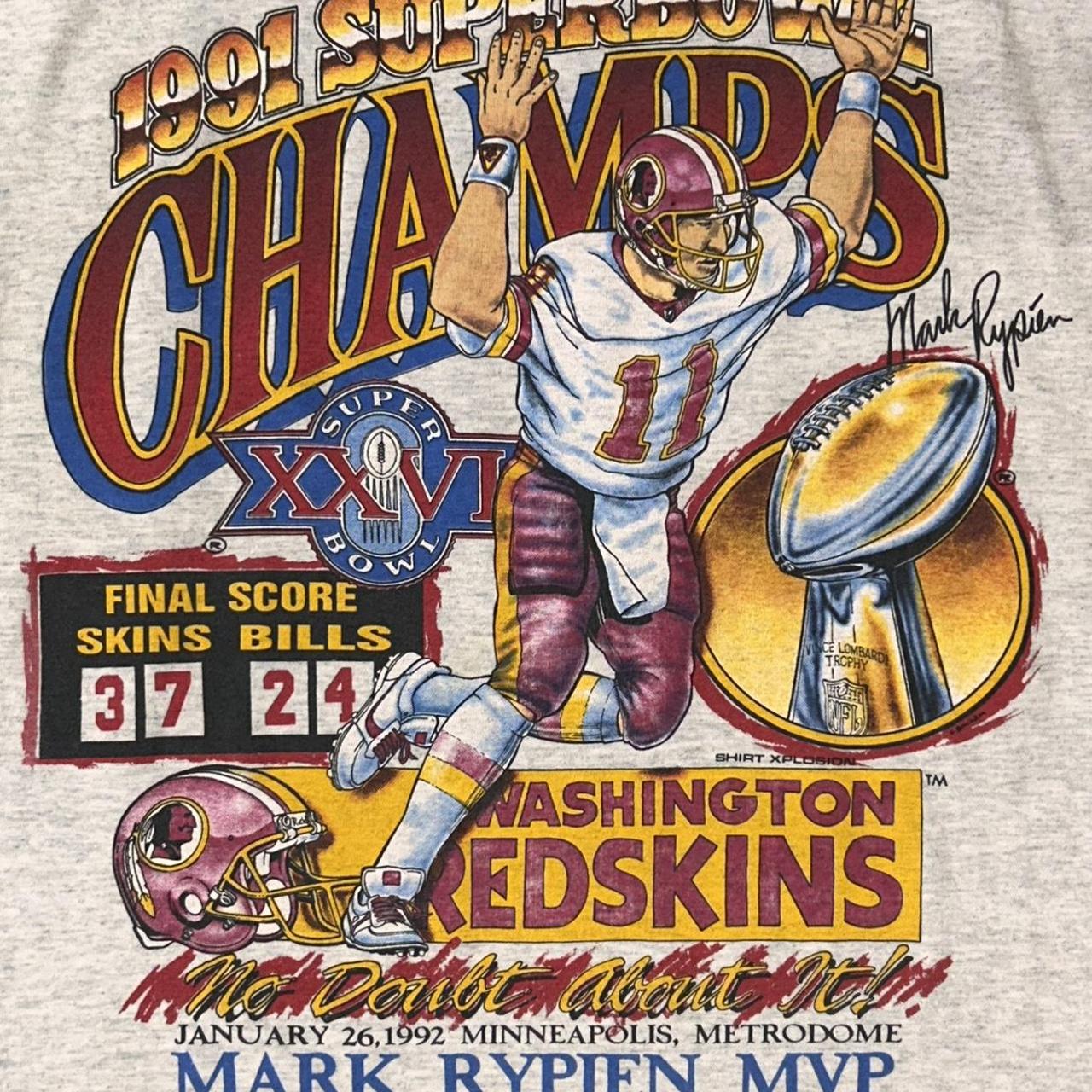 RARE Vintage 1991 NFL Mark Rypien MVP Washington... | Depop