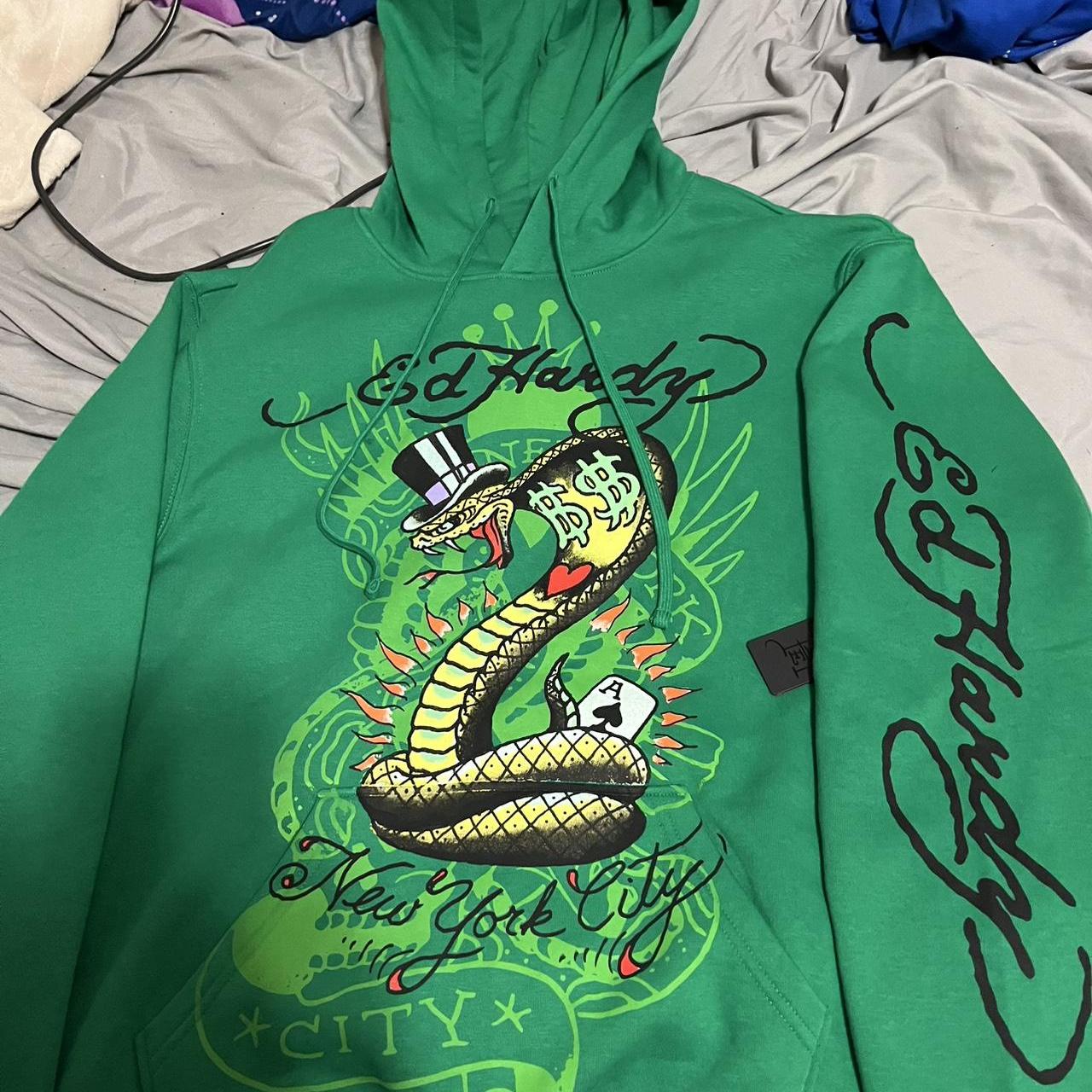 ED HARDY - NYC snake hoodie arm -24 shoulder to... | Depop