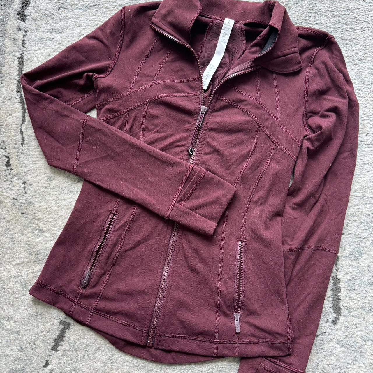 lululemon maroon define jacket (BBL jacket 😉) - only... - Depop