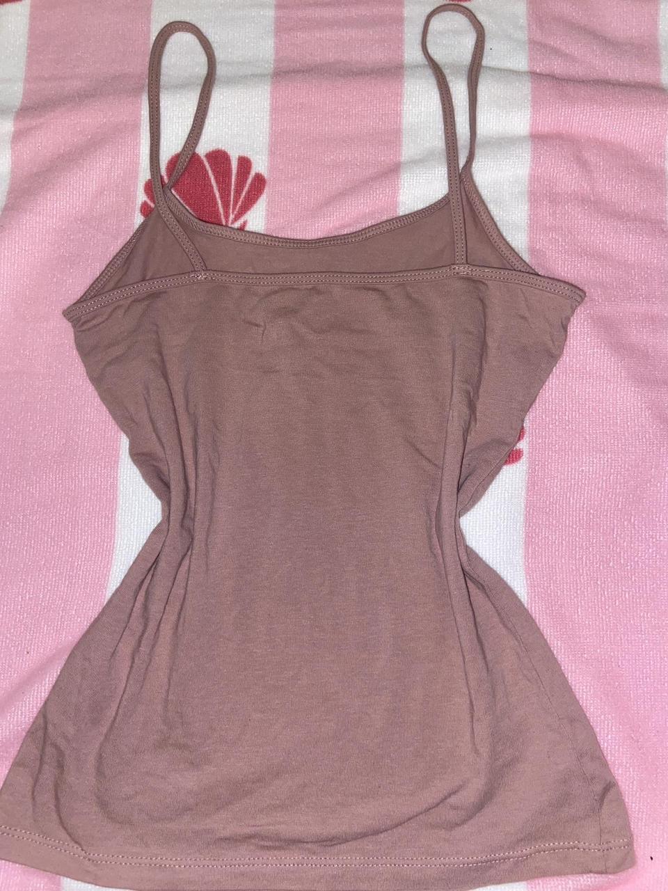 xxs/xs primark basic pinky brown tank cami top 🩰... - Depop