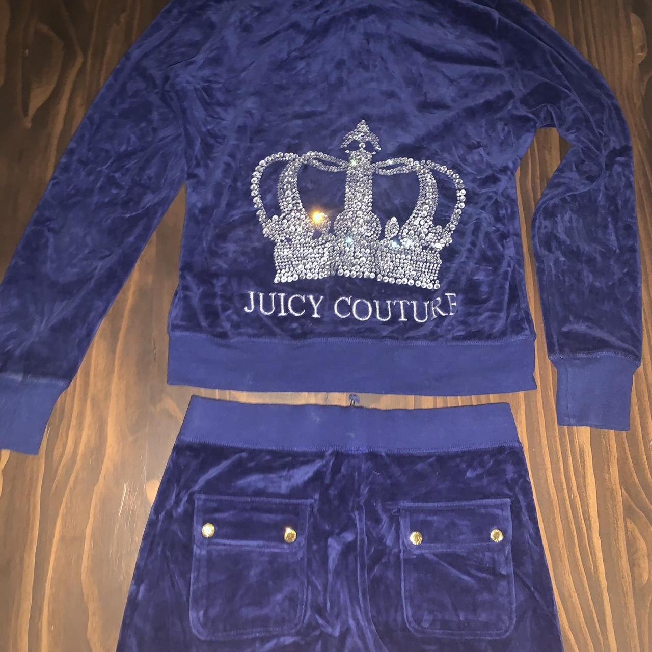 Juicy Couture blue velour tracksuit #tracksuit... | Depop