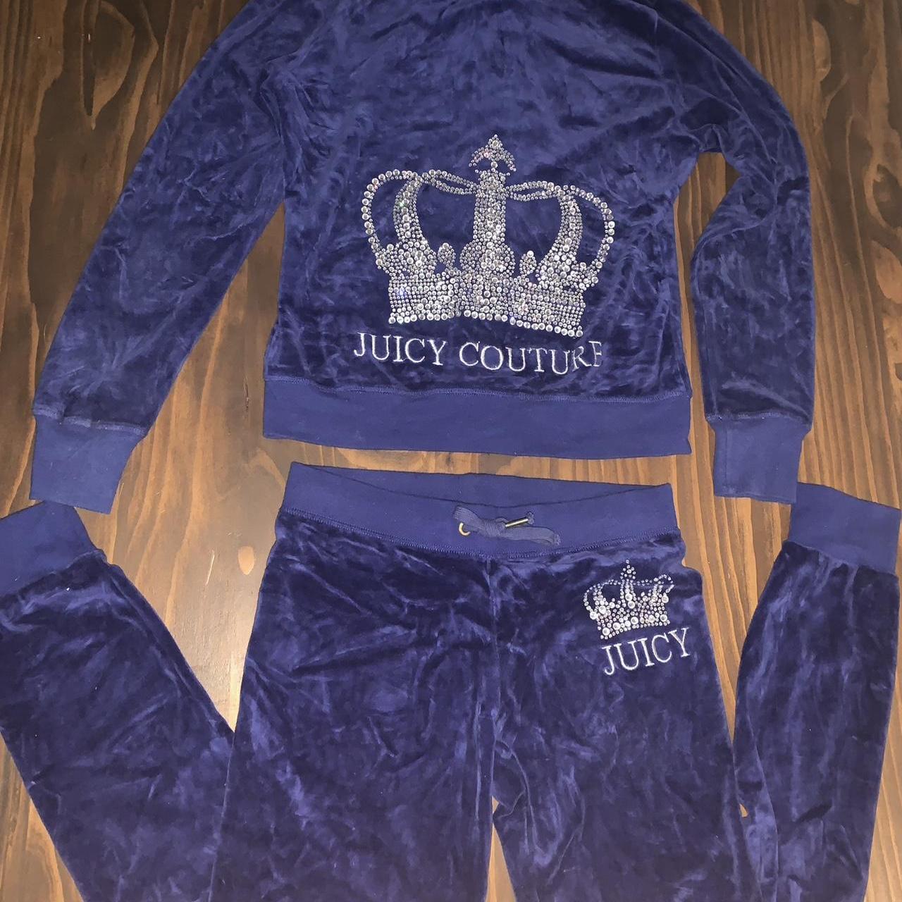 Juicy Couture blue velour tracksuit #tracksuit... | Depop