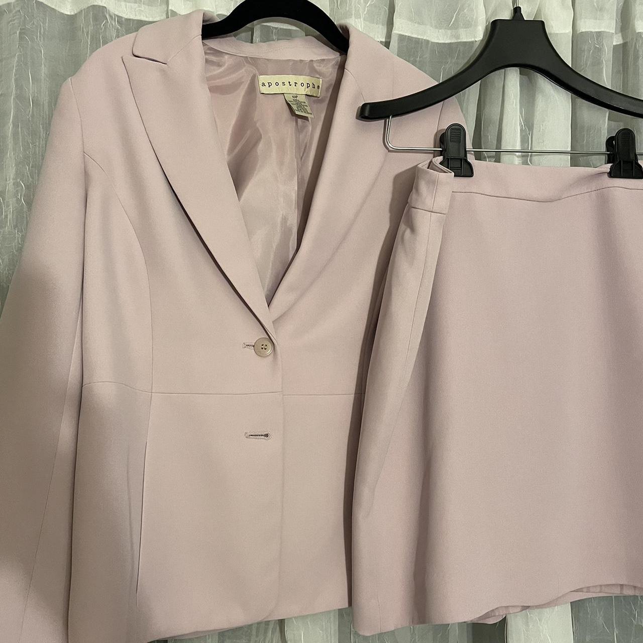 Apostrophe matching blazer and skirt Pale pink... - Depop