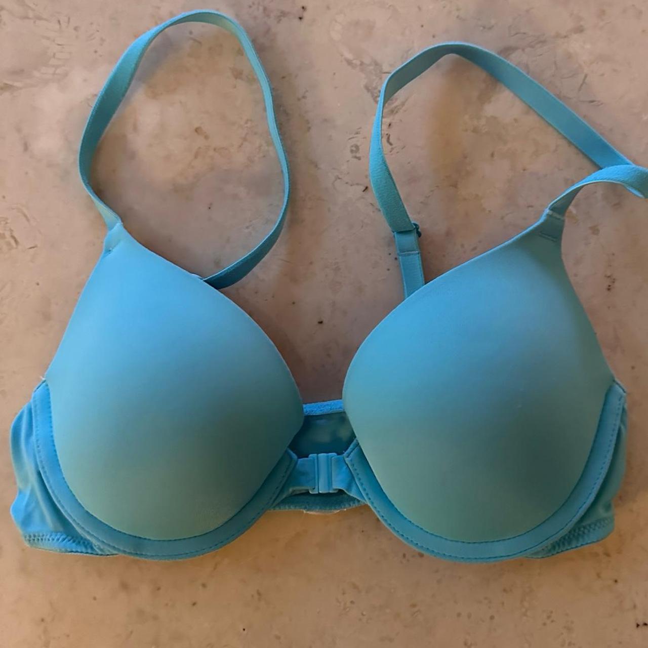 Victoria's Secret blue push up bra, size 32A. Clasps... | Depop