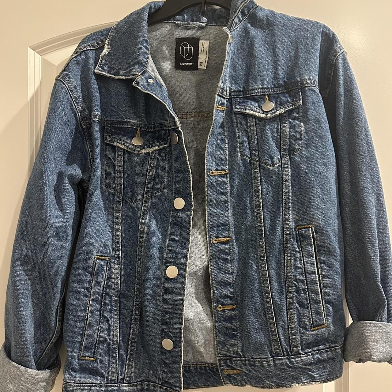 Oversized denium jacket Super stylish for layering!... - Depop