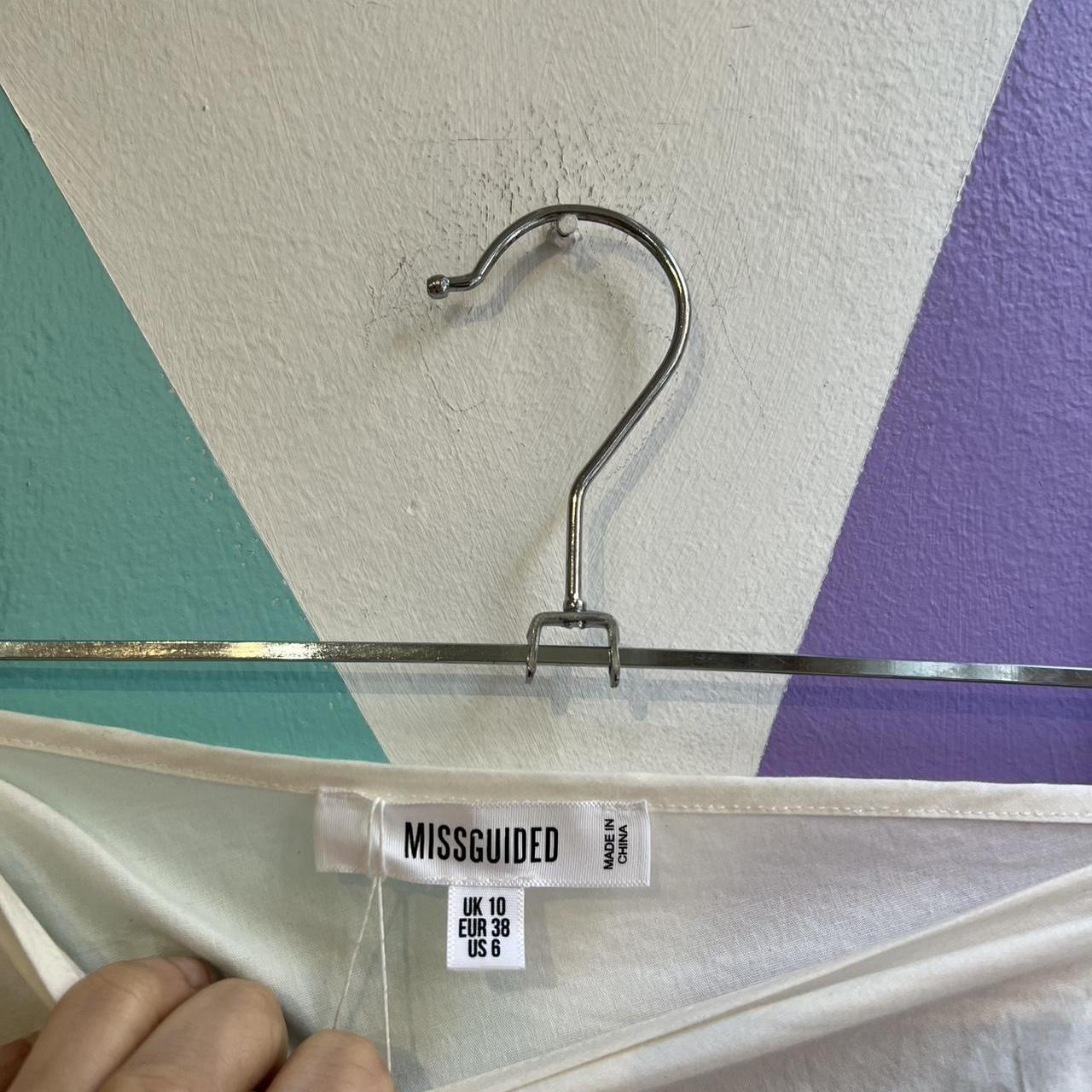 White Missguided one shoulder mini dress with ruffle... | Depop