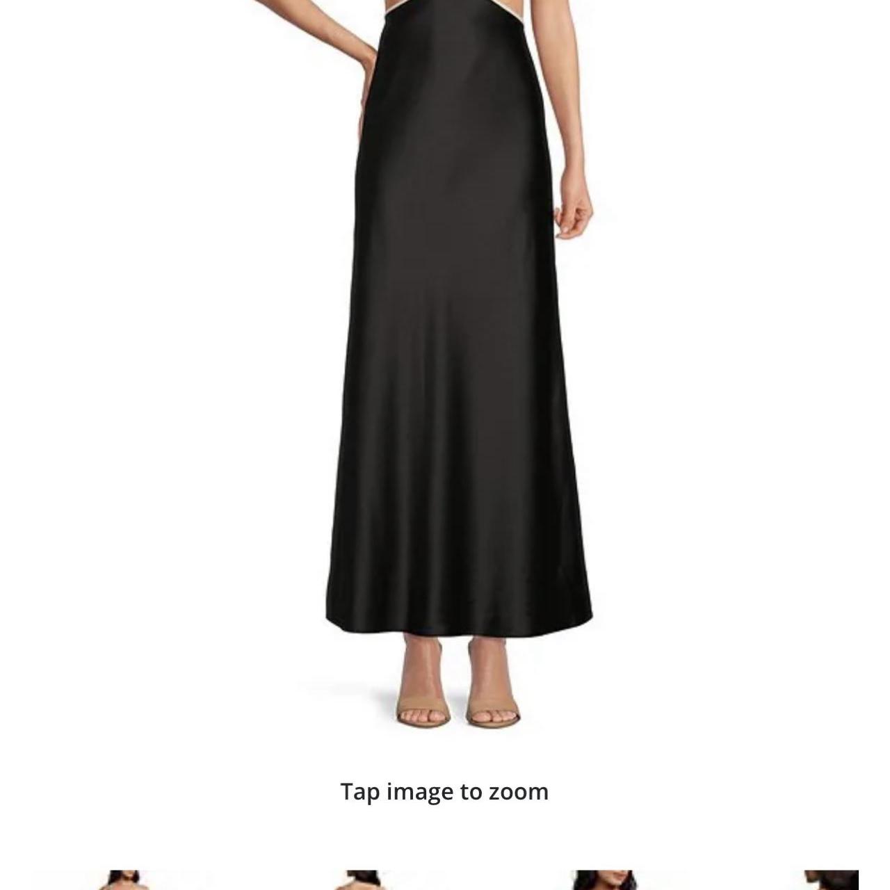 gianni bini black cut out dress satin - Depop