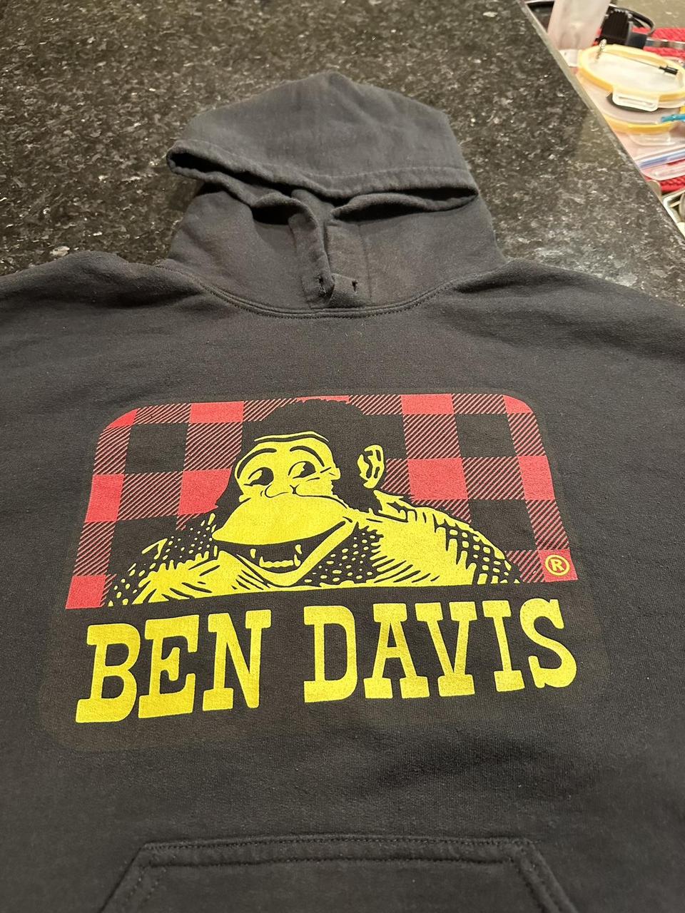 Ben Davis hoodie Sick black hoodie Slite fade... - Depop