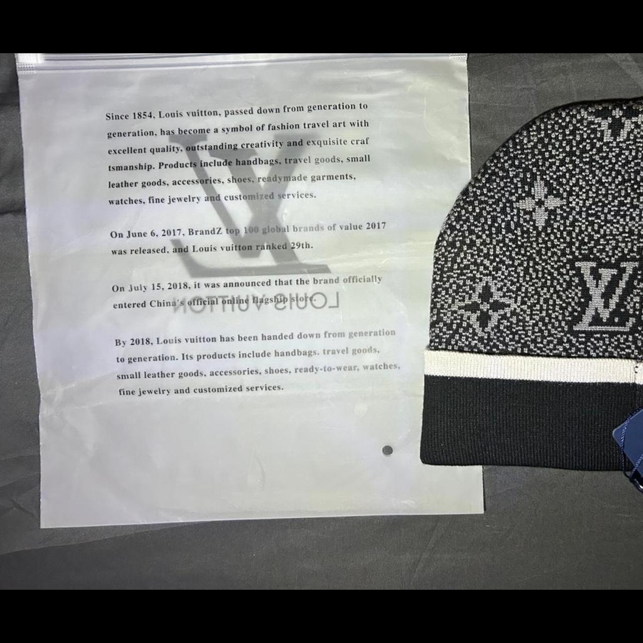 Louis Vuitton Monogram Knit Beanie – Black/Grey LV... | Depop