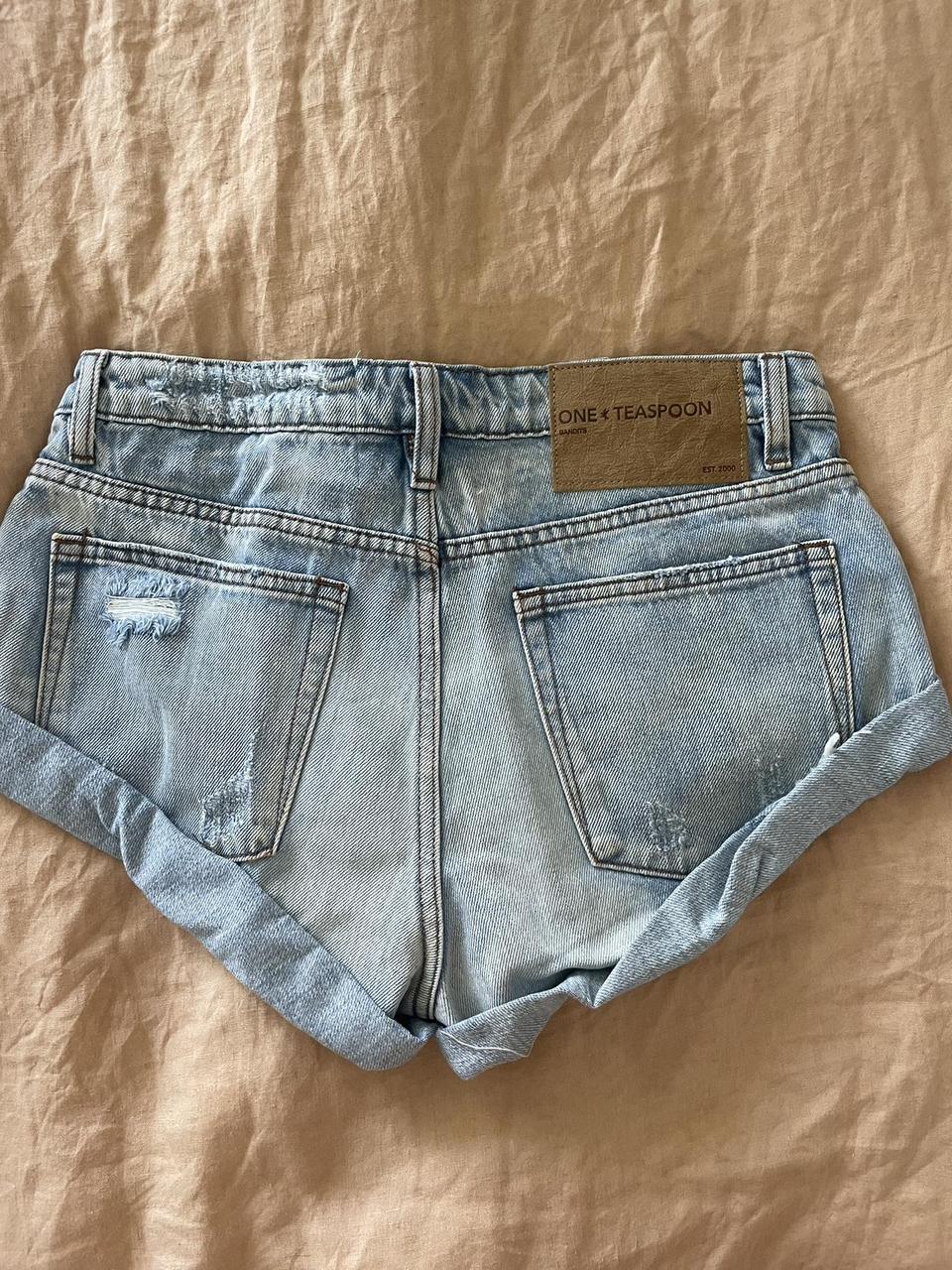 One Teaspoon brand new denim mini shorts Size:26... - Depop