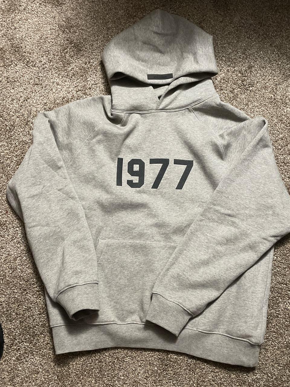 Fear Of God Essential 1997 Dark Oatmeal Grey hoodie... - Depop