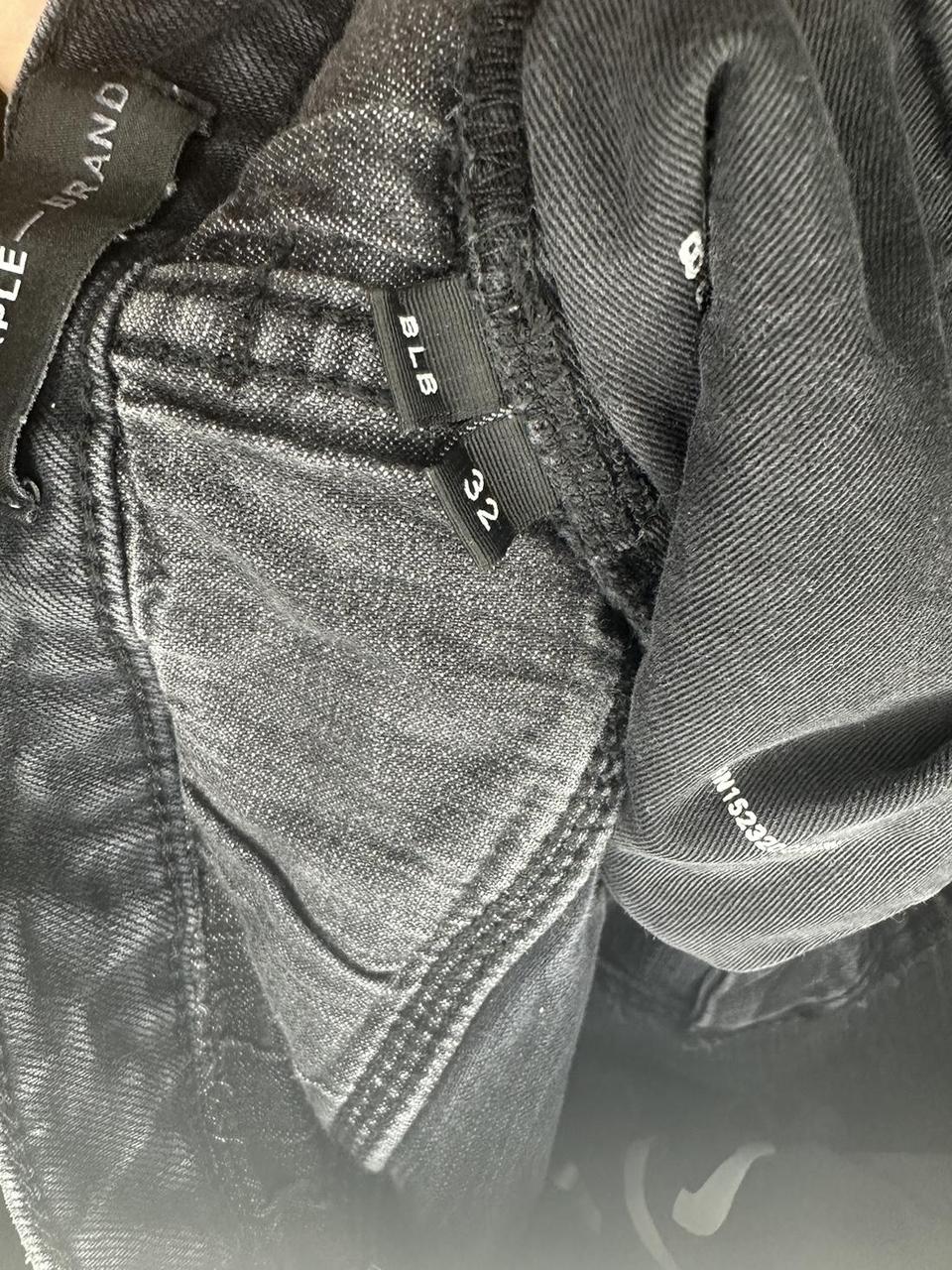 p002 purple jeans black wash blowout jeans perfect... - Depop