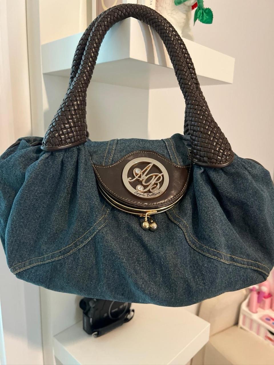 Vintage Apple bottoms denim purse excellent... - Depop