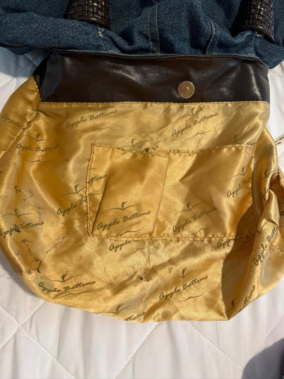 Vintage Apple bottoms denim purse excellent... - Depop