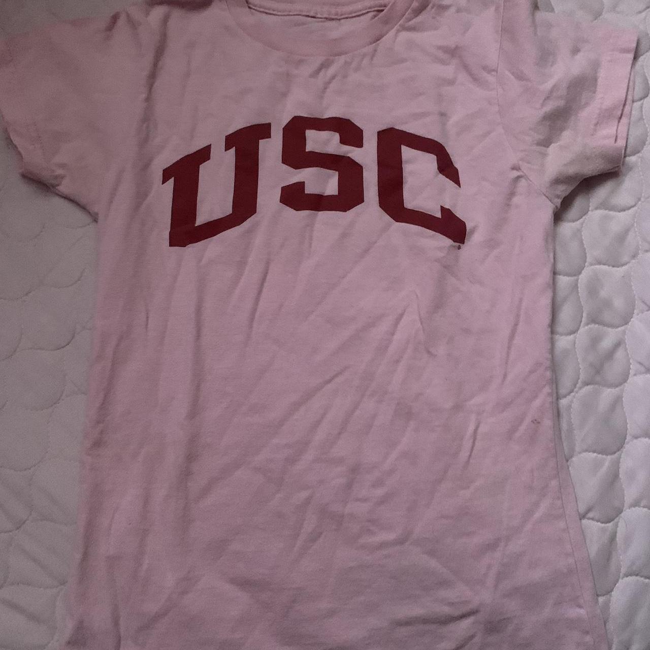 Pink USC shirt🩷 #USC #Pink #babytee - Depop