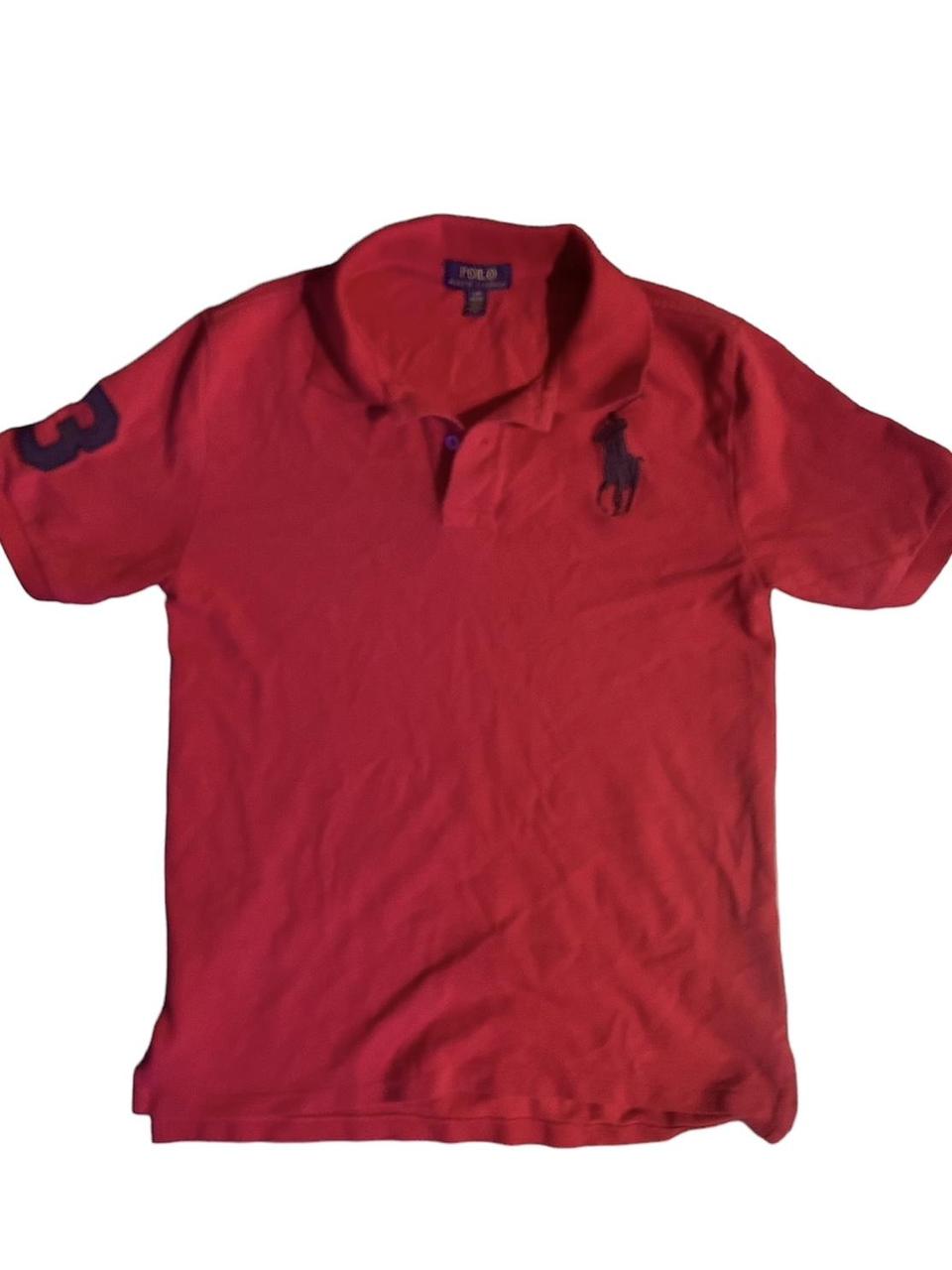 Ralph Lauren Red Polo Size: (L), fits like a small... - Depop