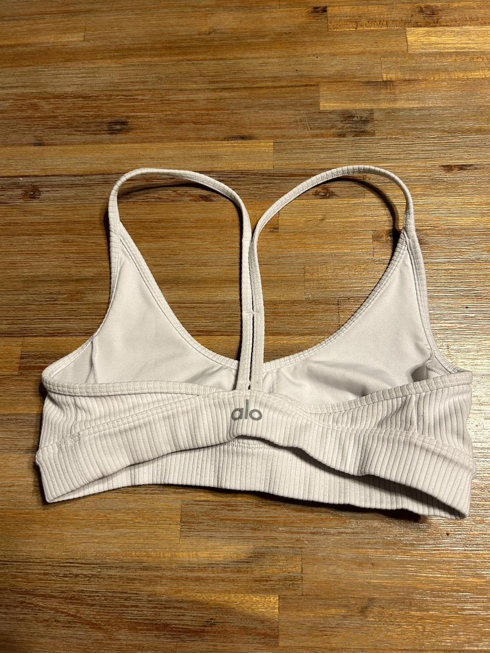 White Alo sports bra Size XS No passing in... - Depop