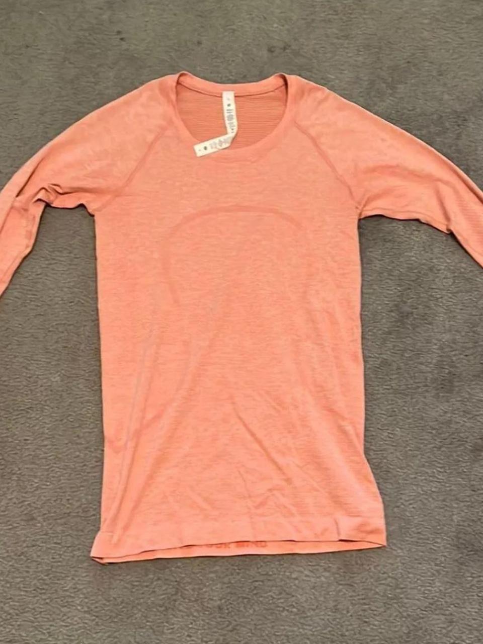 Lululemon long sleeve swiftly tech 🧡🍑 - Depop