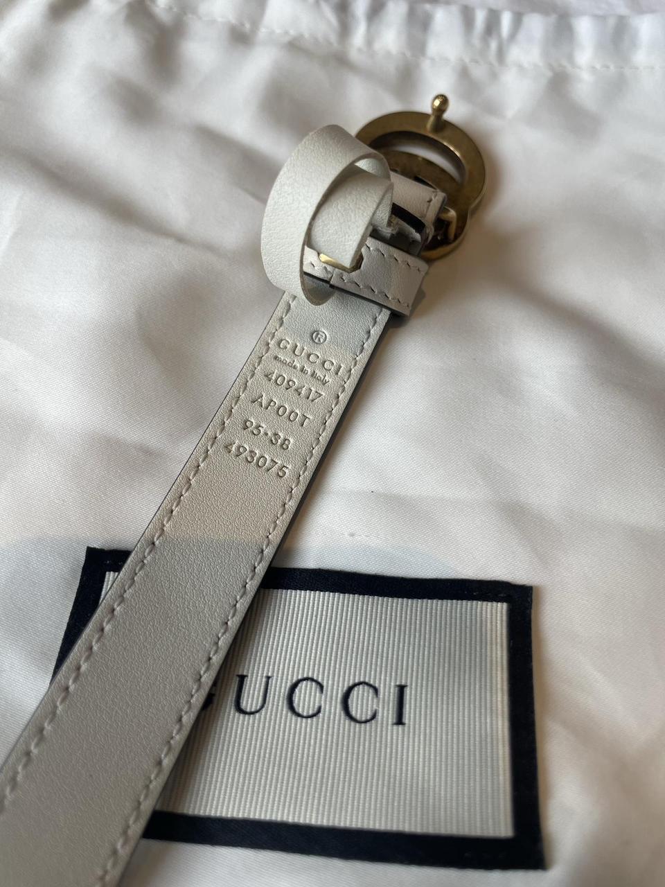 Leather belt with Double G buckle - Depop