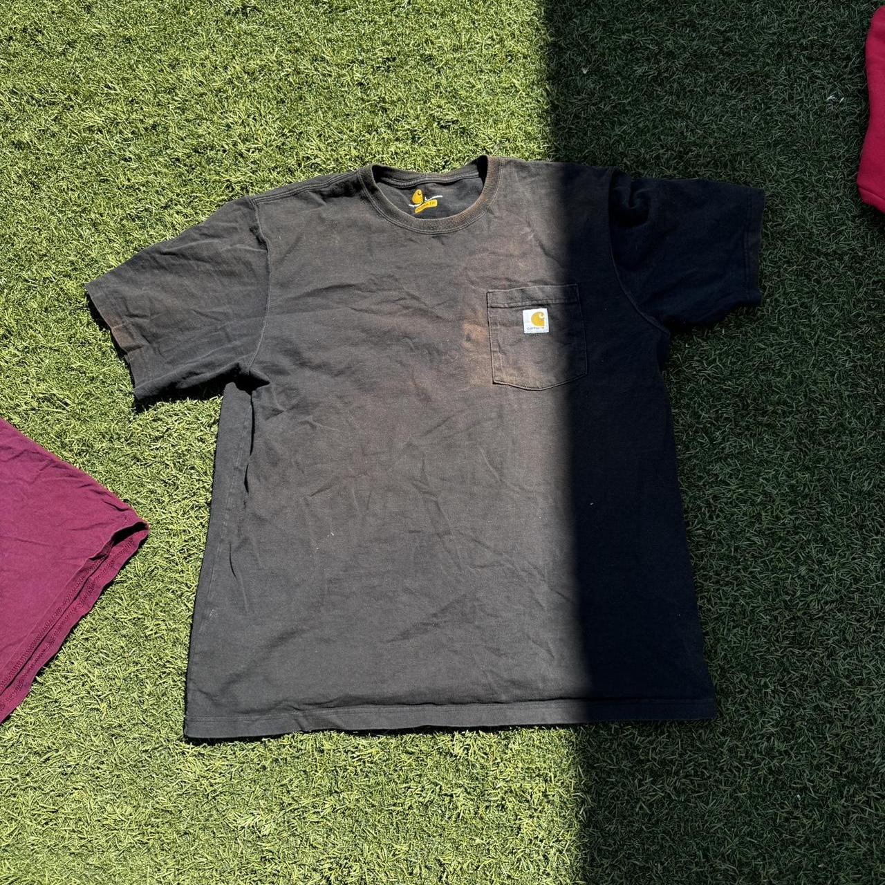 Carhartt shirt Super sick distress and sun fade... - Depop