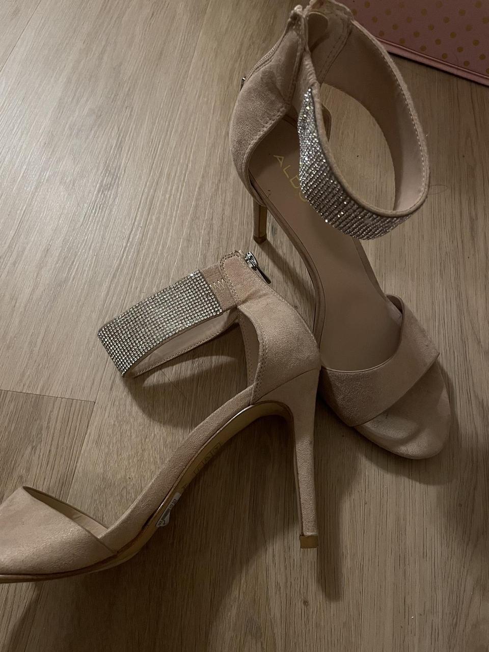 Rhinestone heels worn TWICE years ago #aldo #heels... - Depop