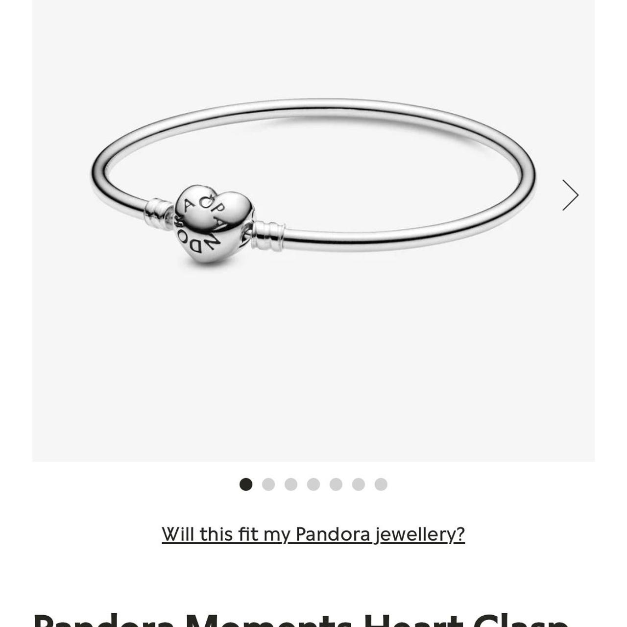 pandora charm bracelet, never worn, message before... - Depop