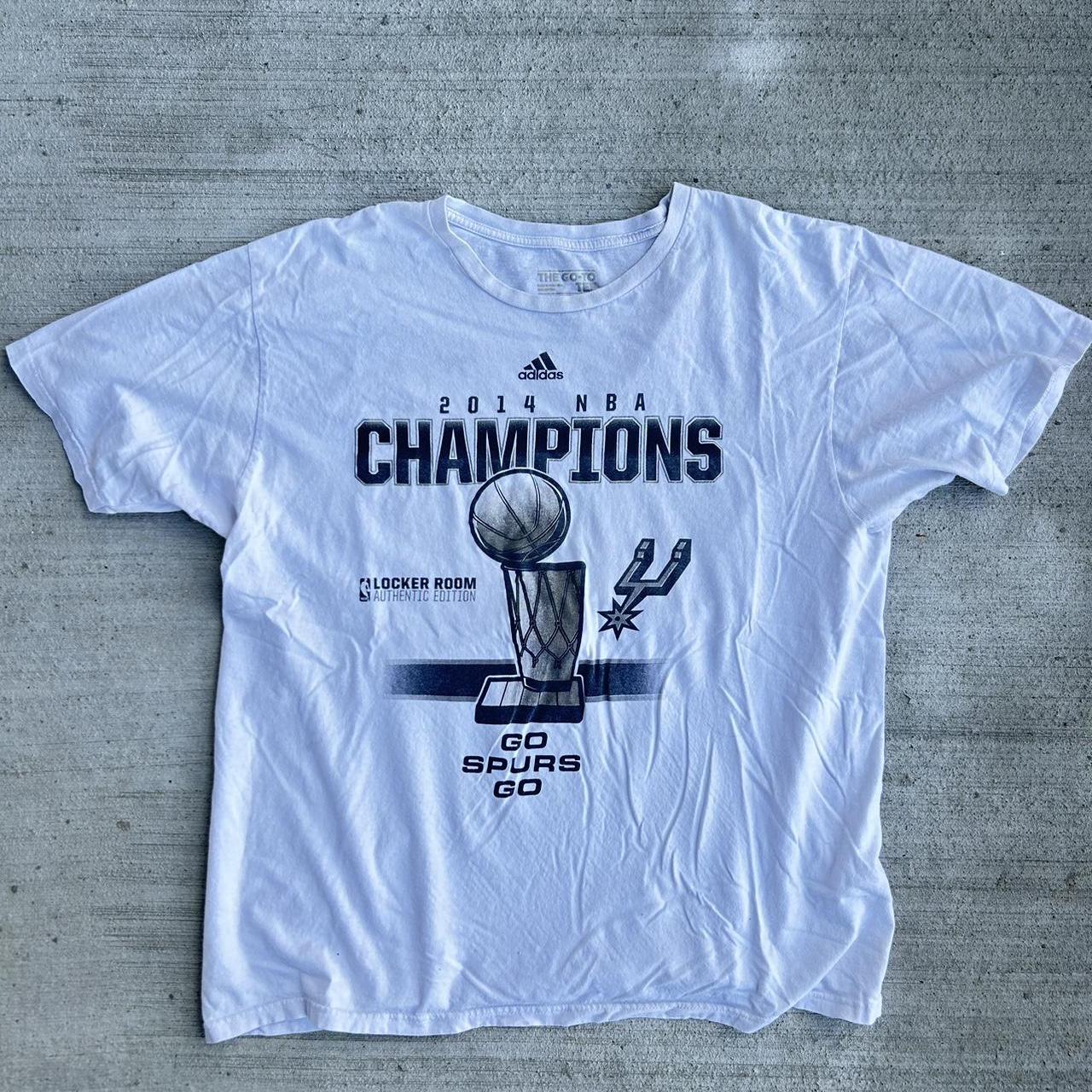 Adidas Spurs Championship Tee Size: L - Depop